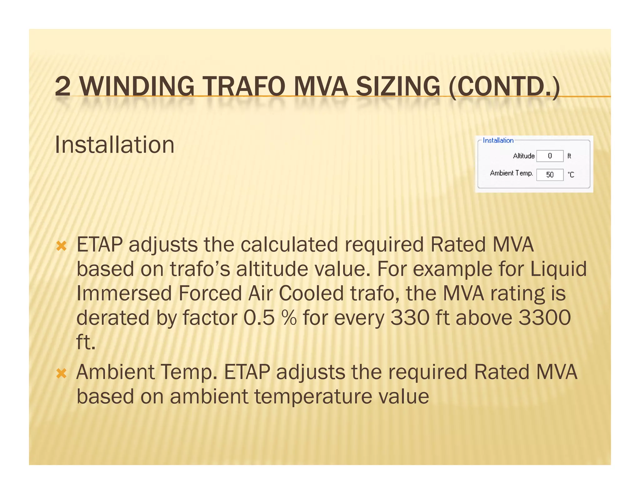 ETAP - Transformer sizing using etap | PDF
