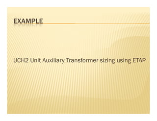 ETAP - Transformer sizing using etap | PDF