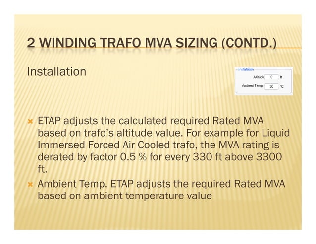 ETAP - Transformer sizing using etap | PDF | Technology & Computing