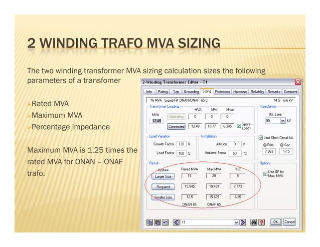 ETAP - Transformer sizing using etap | PDF