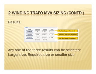 ETAP - Transformer sizing using etap | PDF