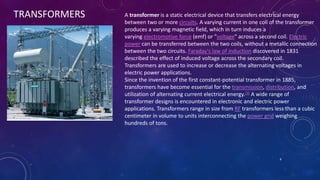 Transformers | PPTX | Computer Networking | Computing