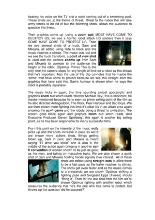 Transformers Trailer Analysis | PDF