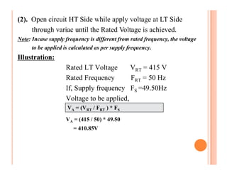 Transformer testing | PDF