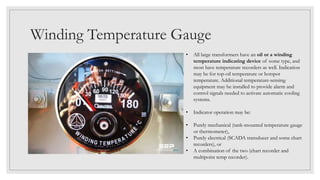 Transformer Accessories for Testing and Protection | PPTX