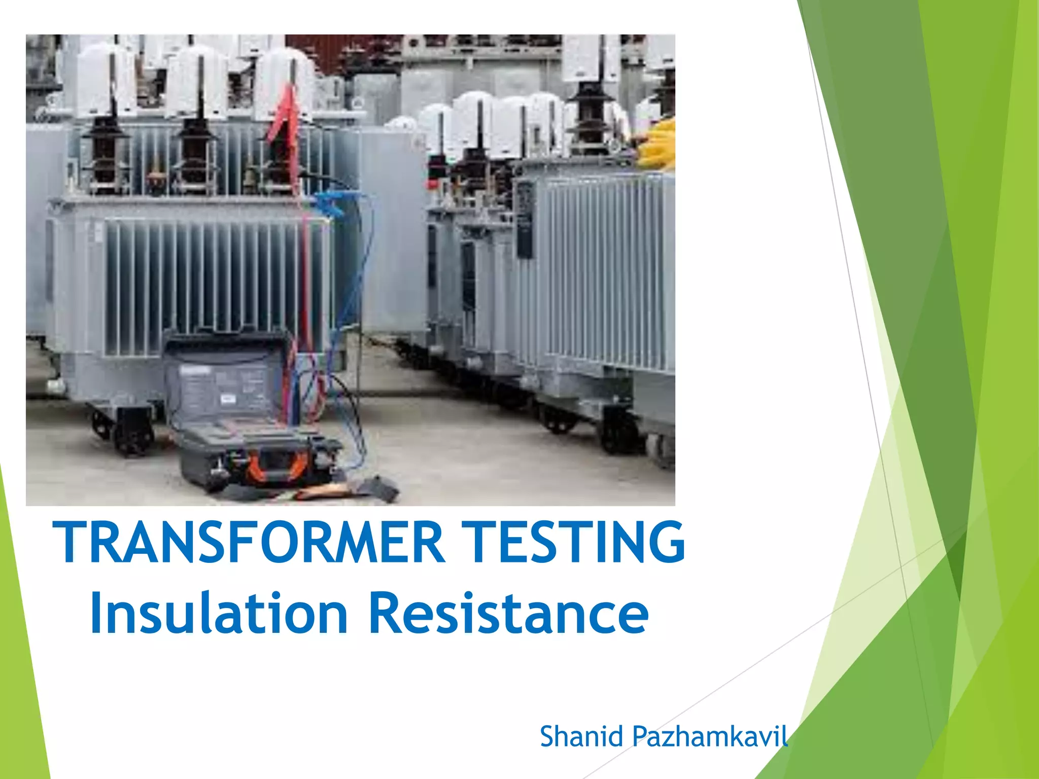 Insulation Resistance Test | PDF | Physics | Science