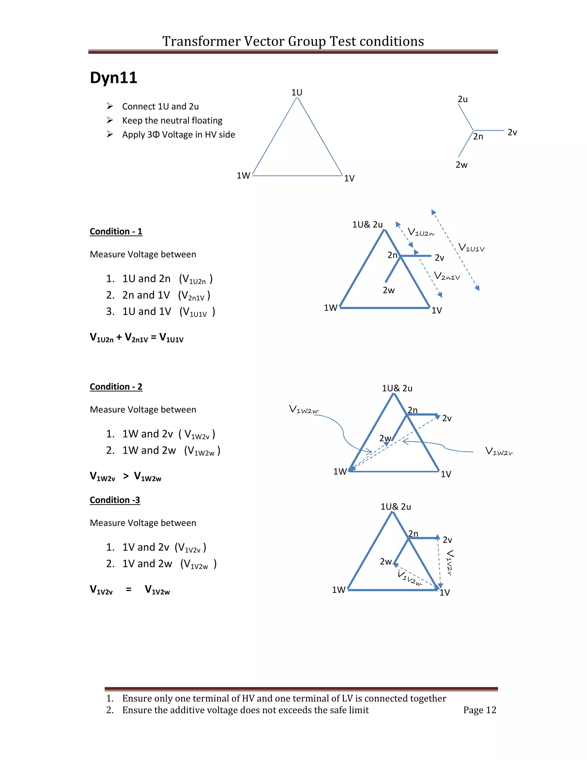 Transformer vector group_test_conditions | PDF