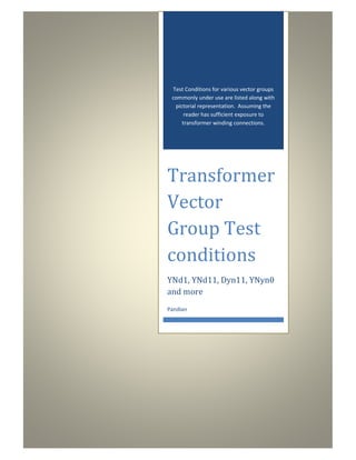 Transformer vector group_test_conditions | PDF