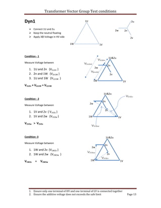 Transformer vector group_test_conditions | PDF