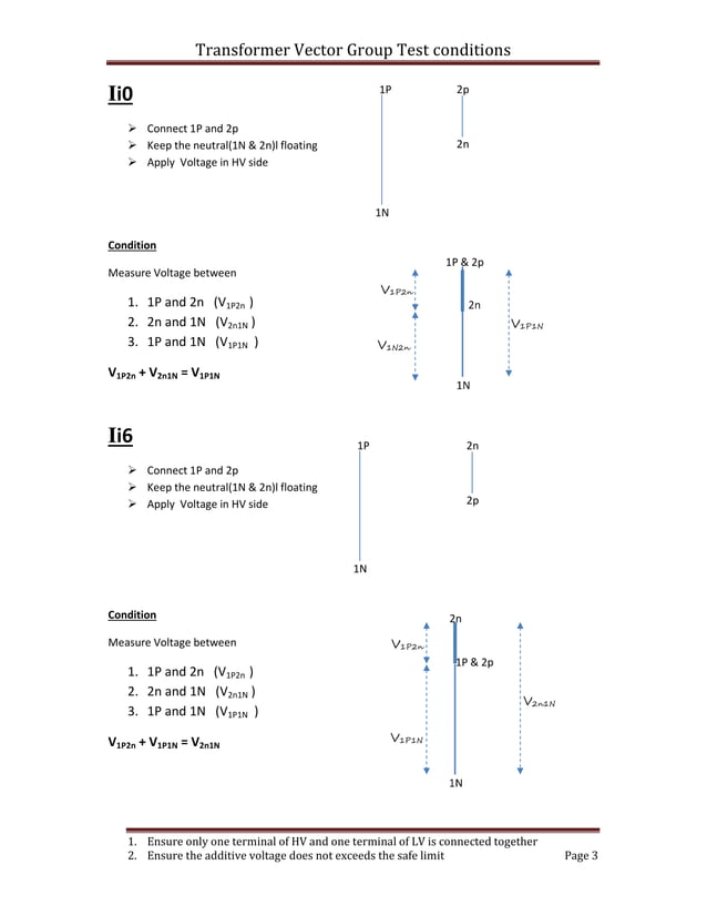 Transformer vector group_test_conditions | PDF