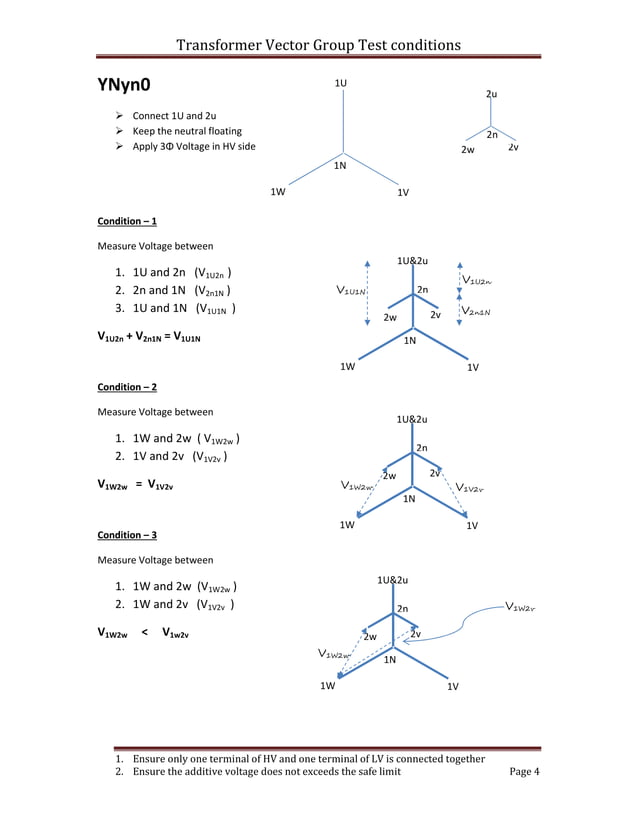 Transformer vector group_test_conditions | PDF