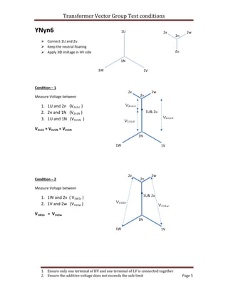 Transformer vector group_test_conditions | PDF