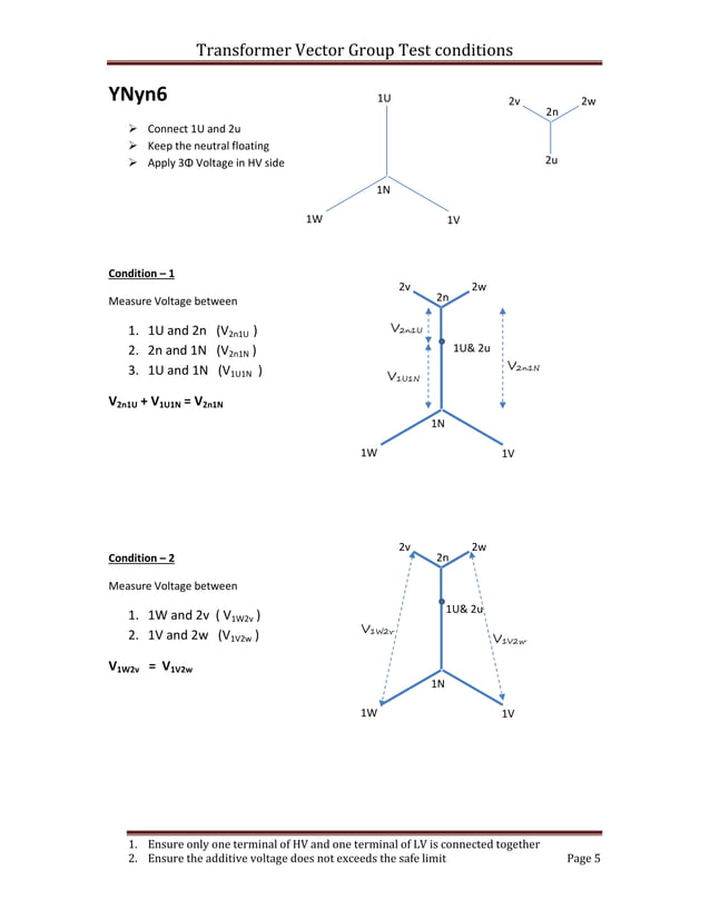 Transformer vector group_test_conditions | PDF