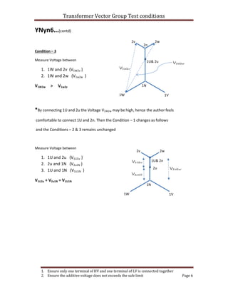 Transformer vector group_test_conditions | PDF