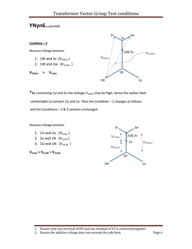 Transformer vector group_test_conditions | PDF