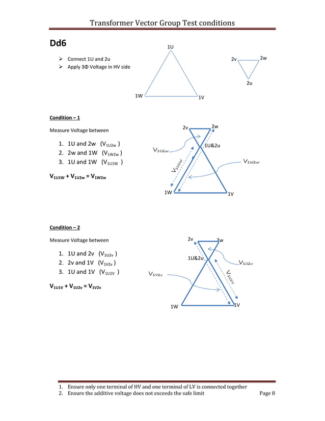 Transformer vector group_test_conditions | PDF