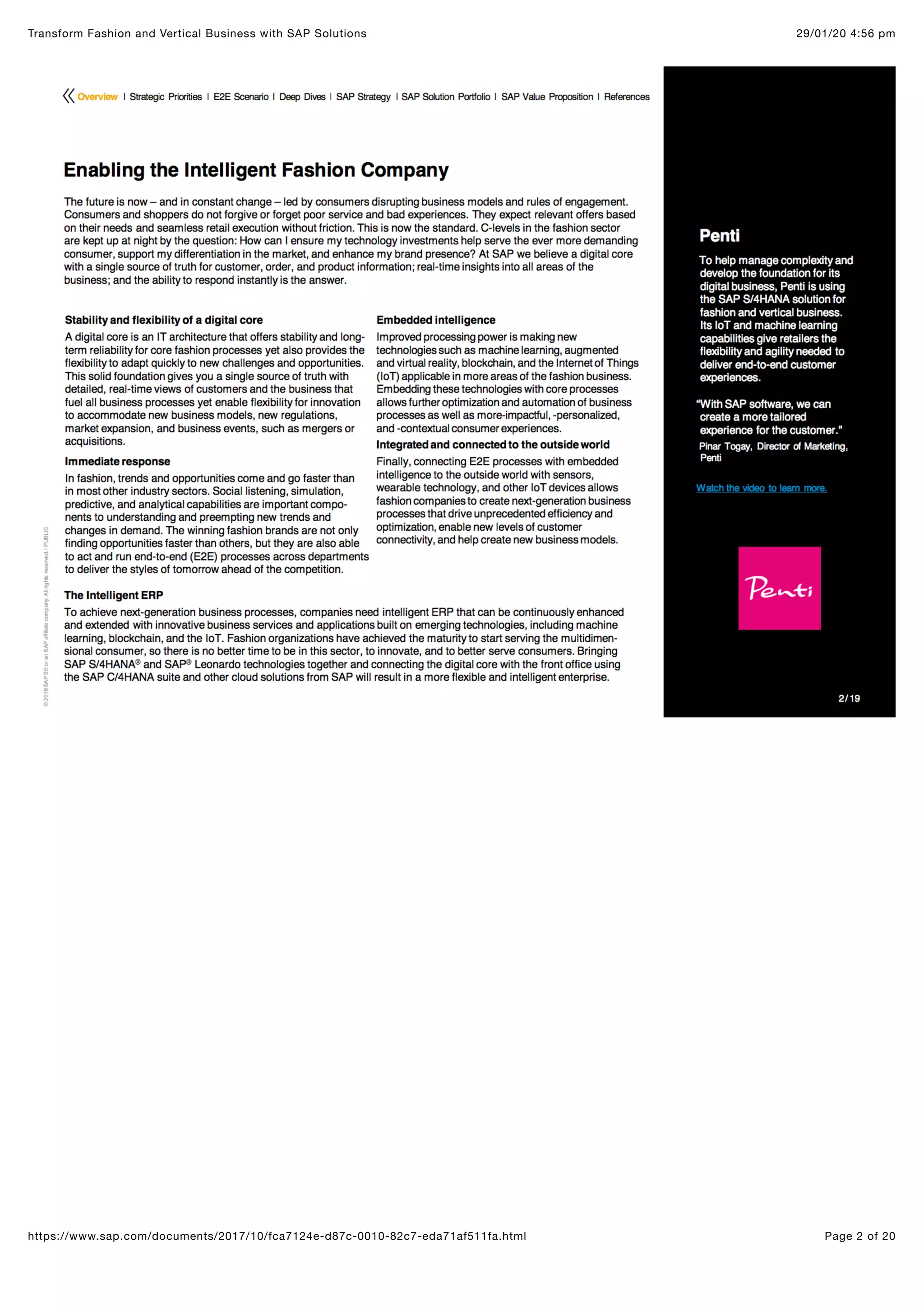 Transform fashion and vertical business with sap solutions | PDF