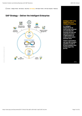 Transform fashion and vertical business with sap solutions | PDF