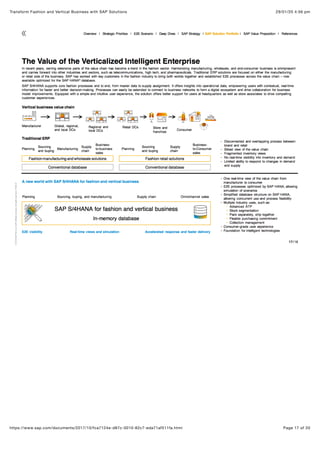 Transform fashion and vertical business with sap solutions | PDF