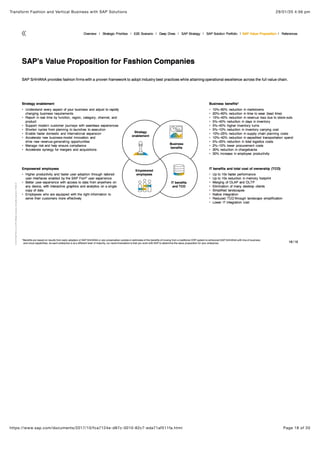 Transform fashion and vertical business with sap solutions | PDF