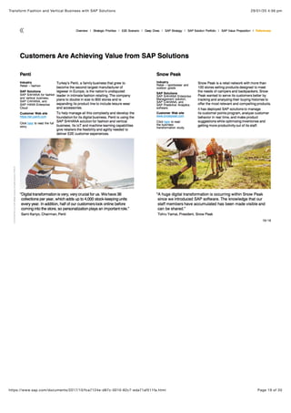 Transform fashion and vertical business with sap solutions | PDF