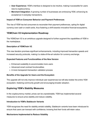 Transforming Everyday Transactions with YEM Benchmark Coin | PDF