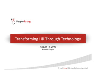 Transforming HR Through Technology | PDF