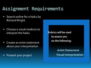 Transforming a haiku into a visual medium | PPT