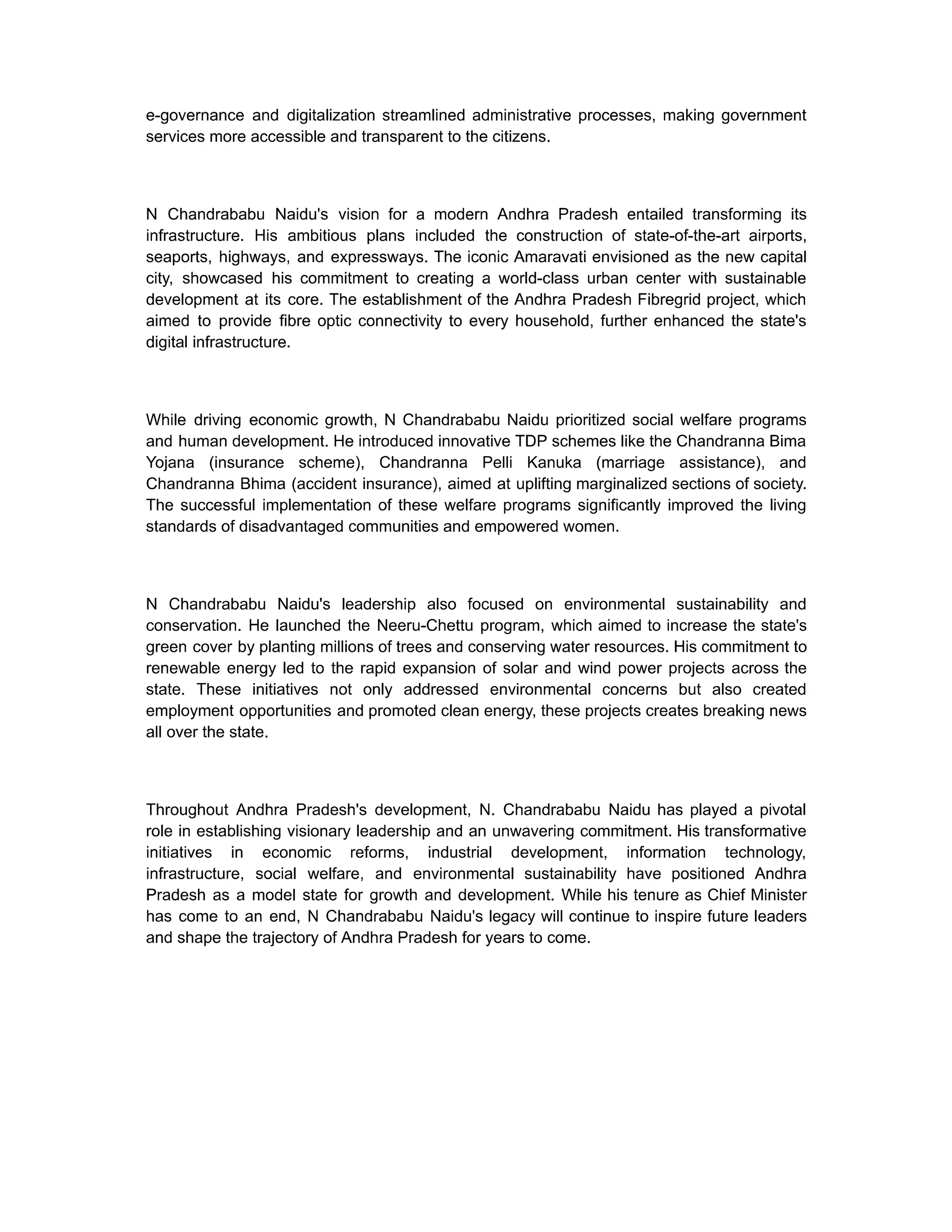 Transforming Andhra Pradesh N. Chandrababu Naidu's Visionary Leadership - Prakasam.pdf | Politics