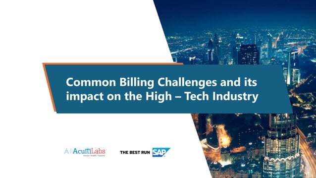 Revolutionize Your Hi-Tech Billing with SAP BRIM: Acuiti Labs' Expert ...
