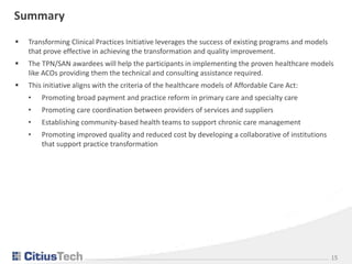 Transforming Clinical Practice Initiative | PPT