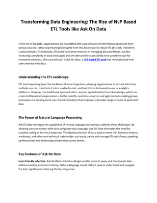 Transforming Data Engineering The Rise of NLP Based ETL Tools like Ask On Data.pdf