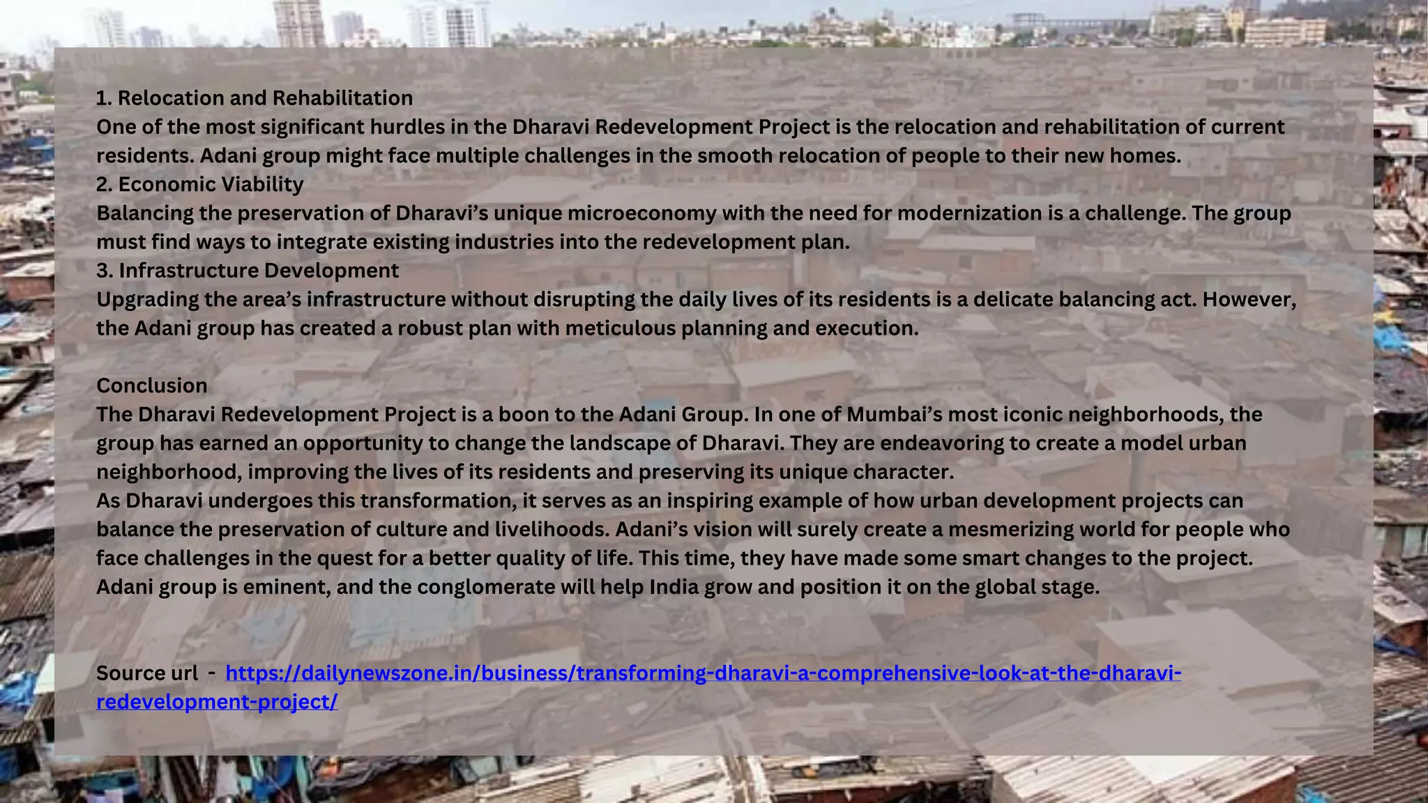 Transforming Dharavi A Comprehensive Look at the Dharavi Redevelopment ...