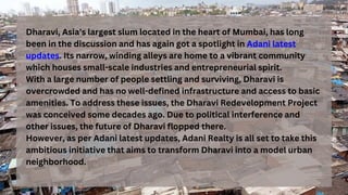 Transforming Dharavi A Comprehensive Look at the Dharavi Redevelopment ...