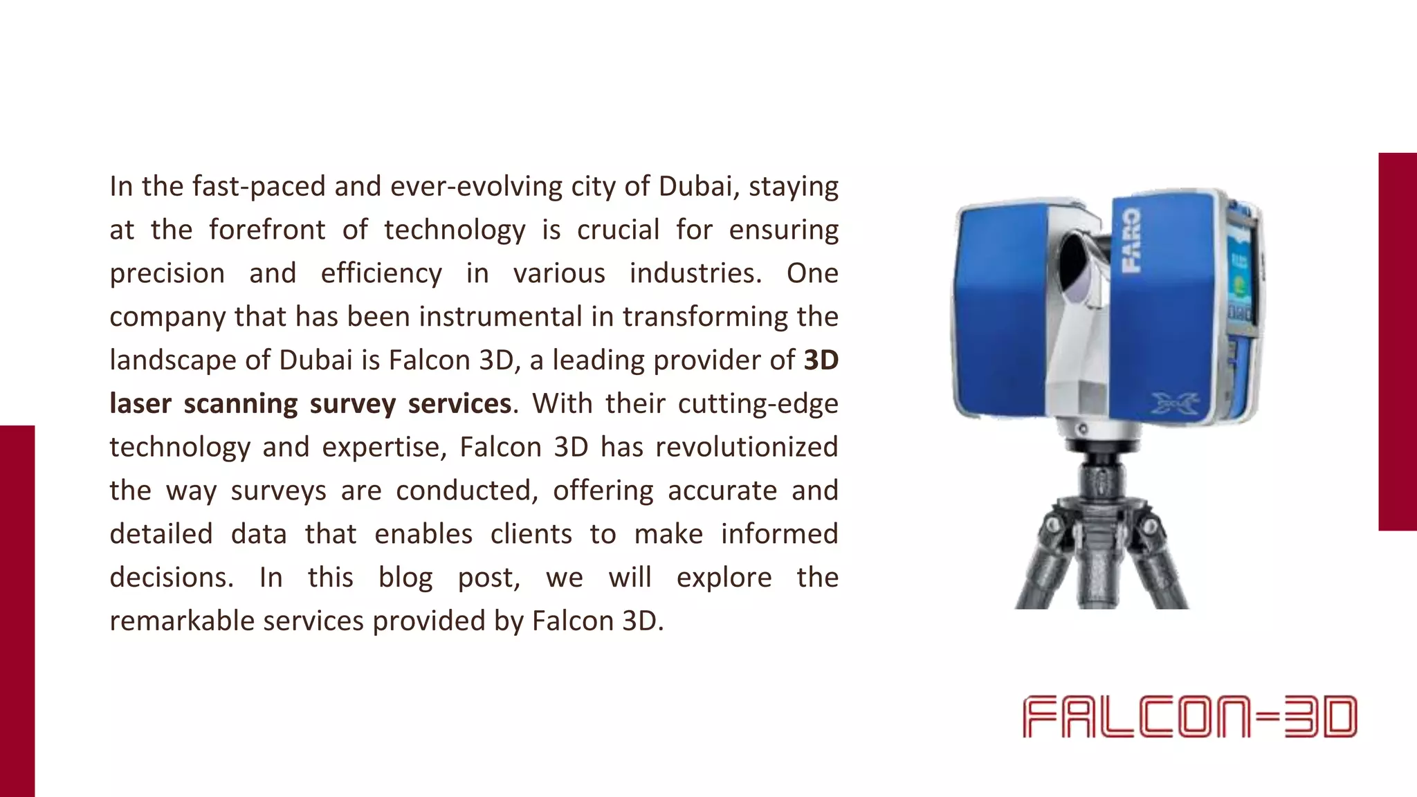 Transforming Dubai's Landscape with Falcon 3D's 3D Laser Scanning ...