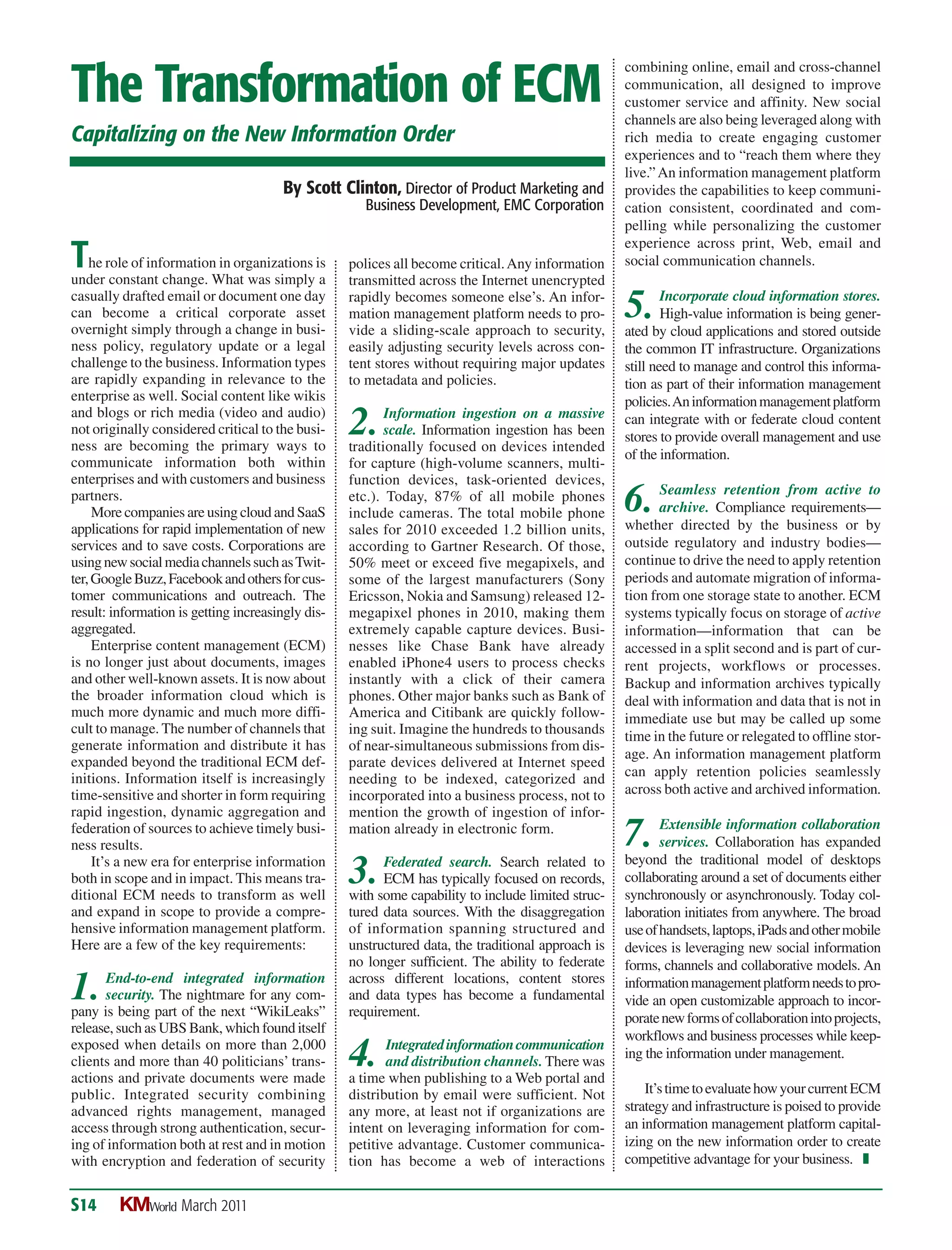 The Transformation of Enterprise Content Management (ECM) | PDF | Data Storage and Warehousing ...