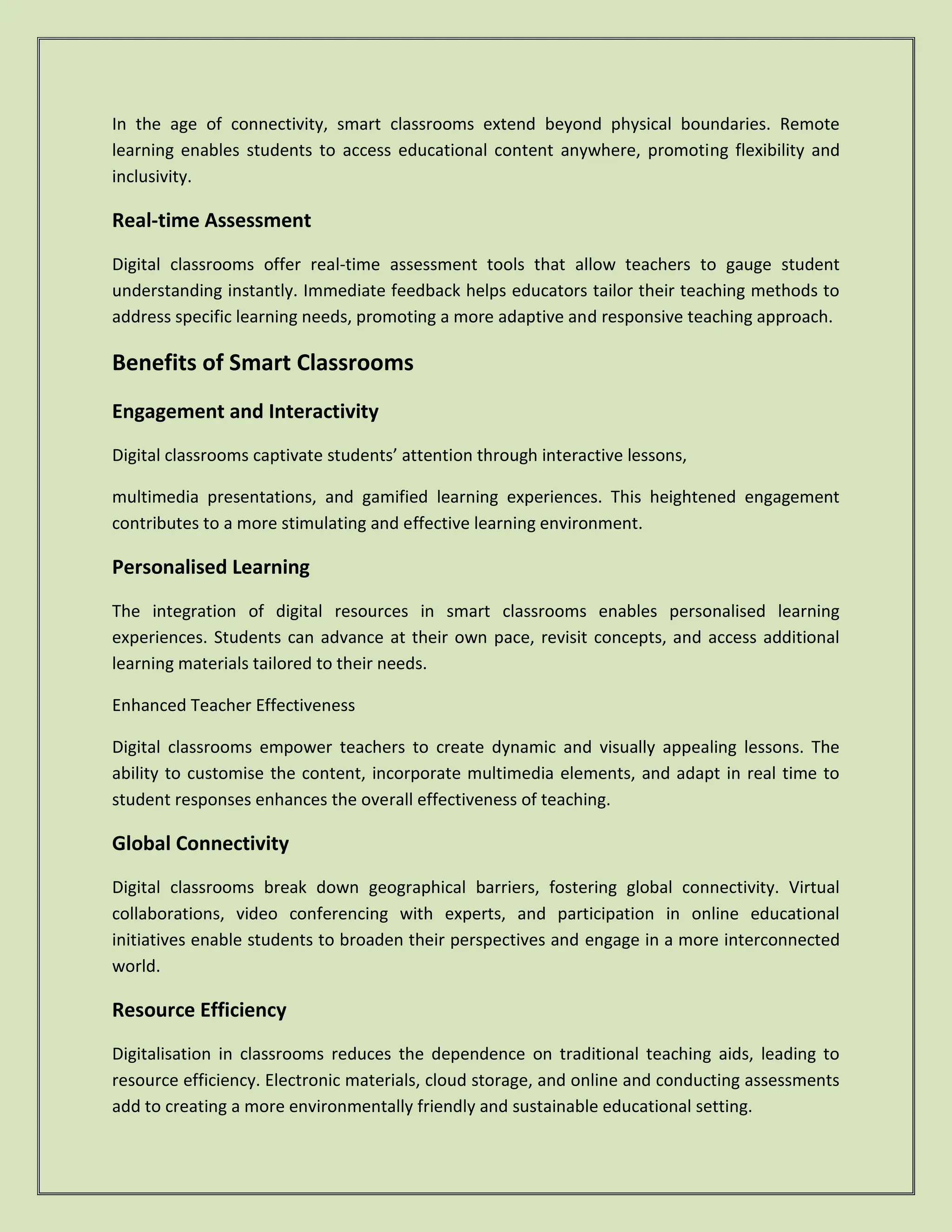 Transforming Education The Evolution Of Smart Classrooms Pdf