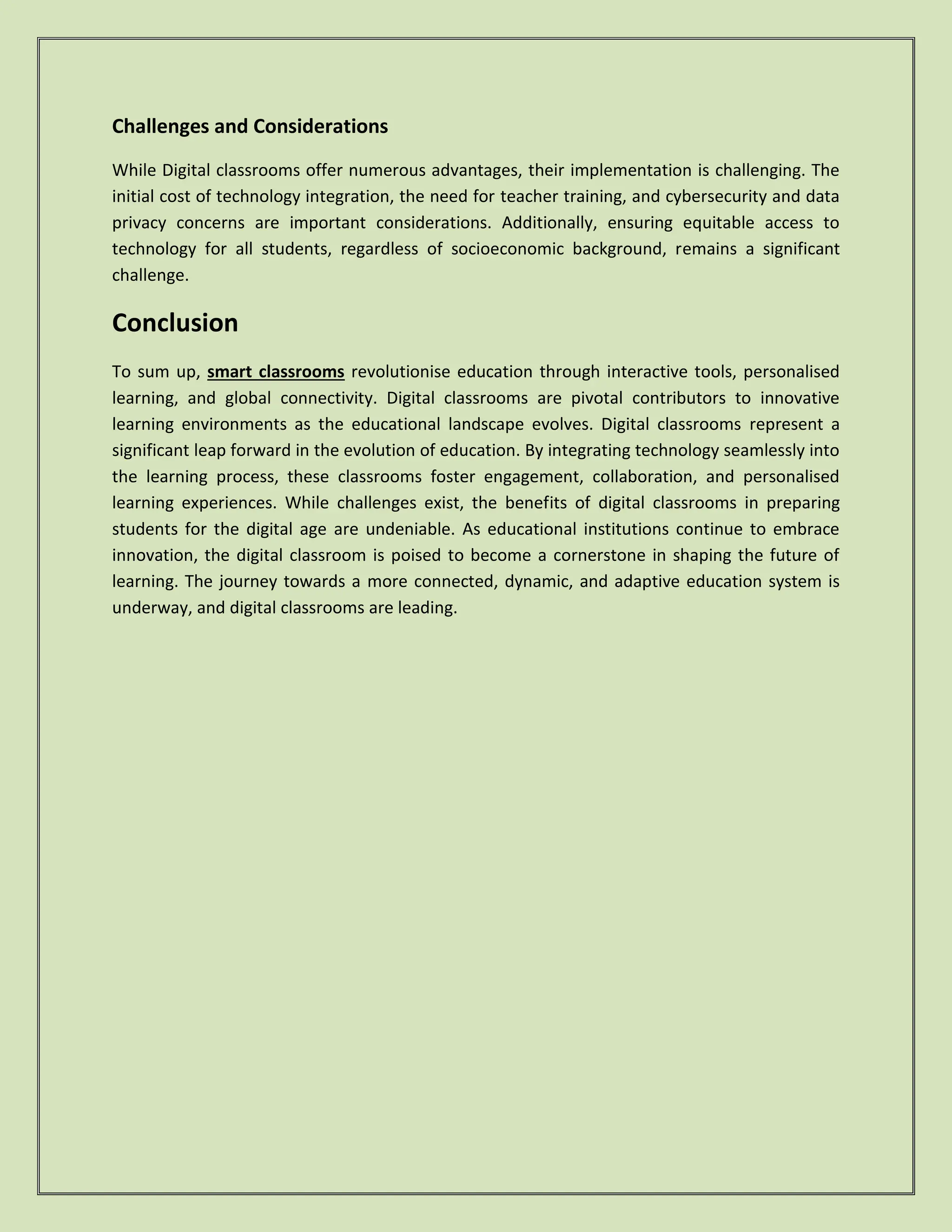 Transforming Education The Evolution Of Smart Classrooms Pdf
