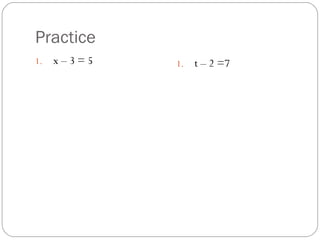 Transforming equations | PPT