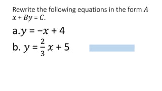transforming equation to slope intercept form.pptx