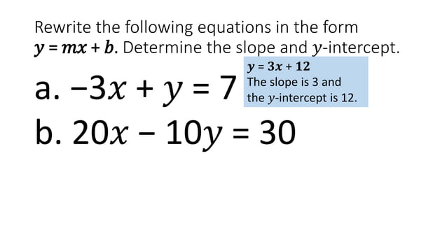 transforming equation to slope intercept form.pptx