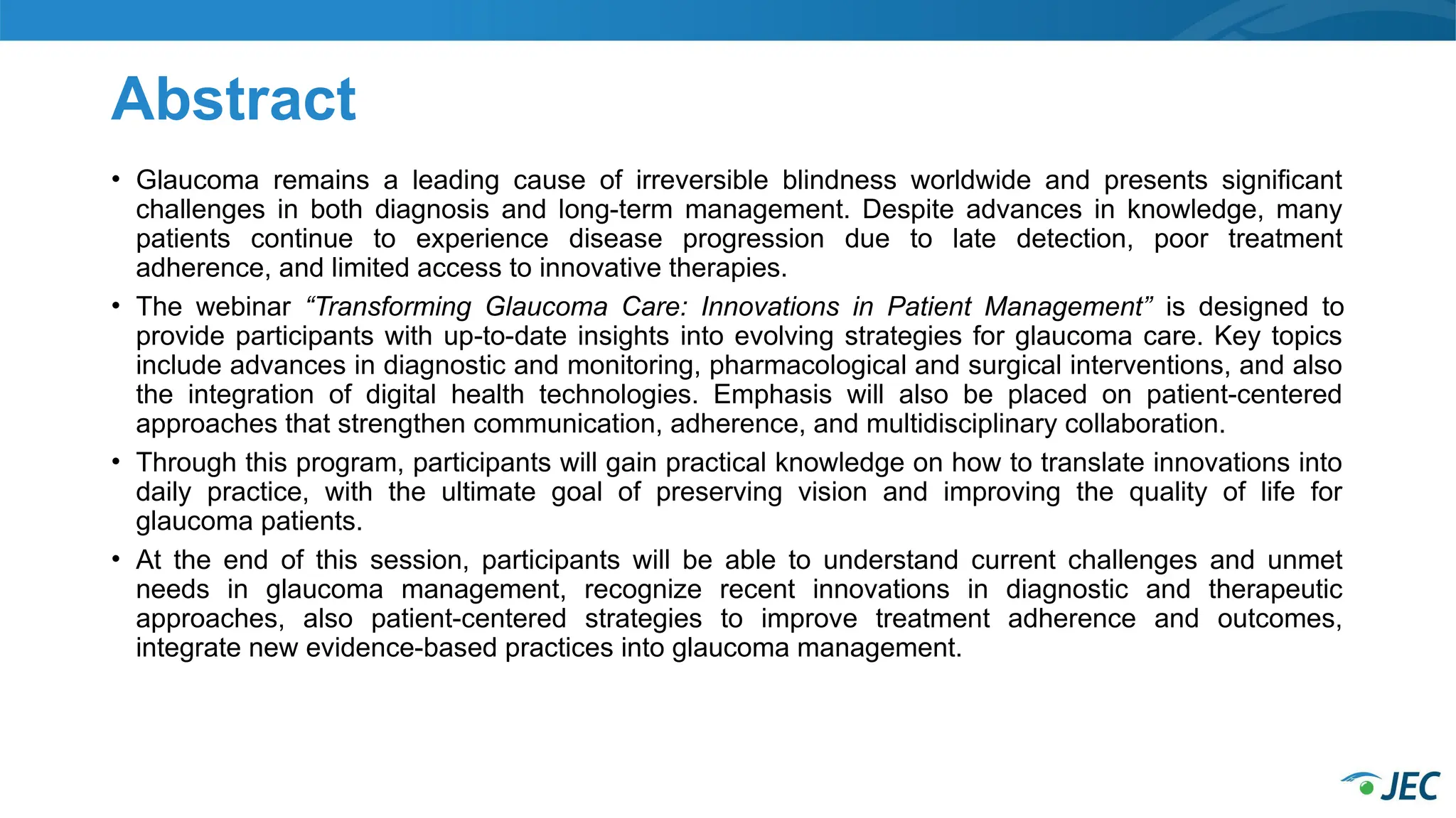 Transforming Glaucoma Care Innovations in Patient Management | PPTX