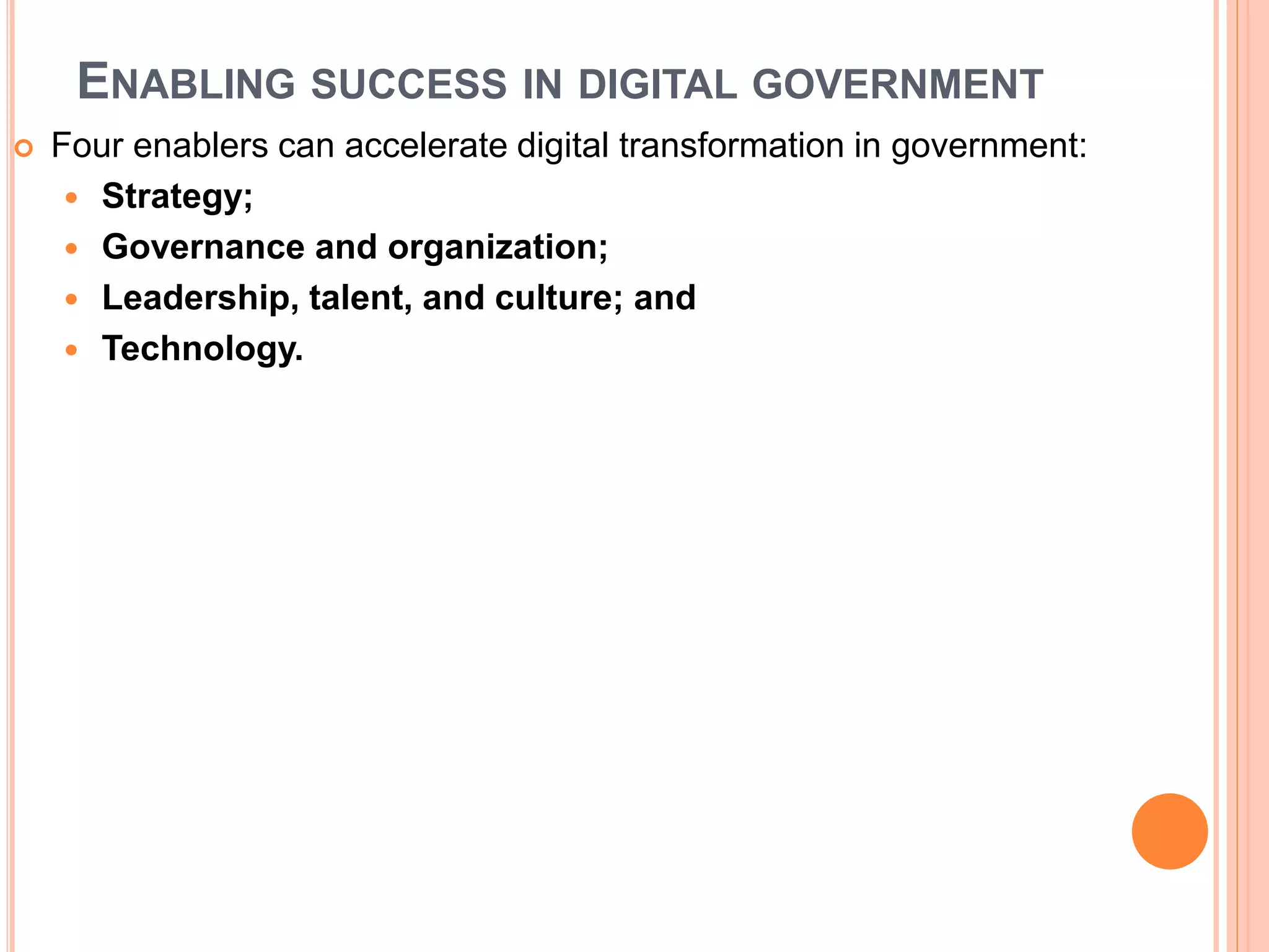 Transforming government through digitization | PPTX