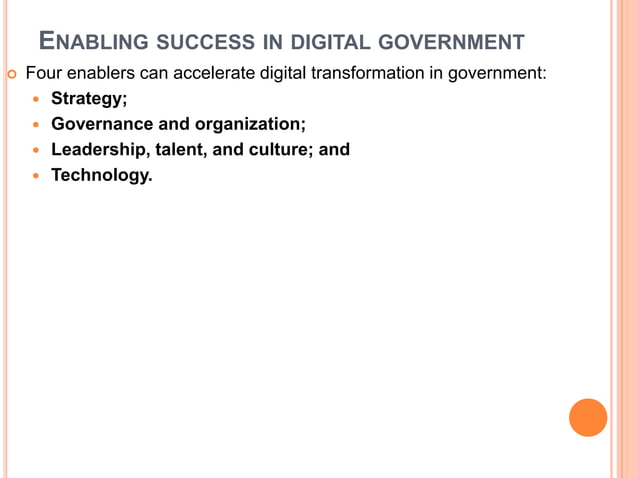 Transforming government through digitization | PPTX | Internet | Computing