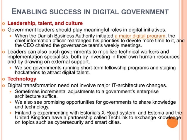 Transforming government through digitization | PPTX | Internet | Computing