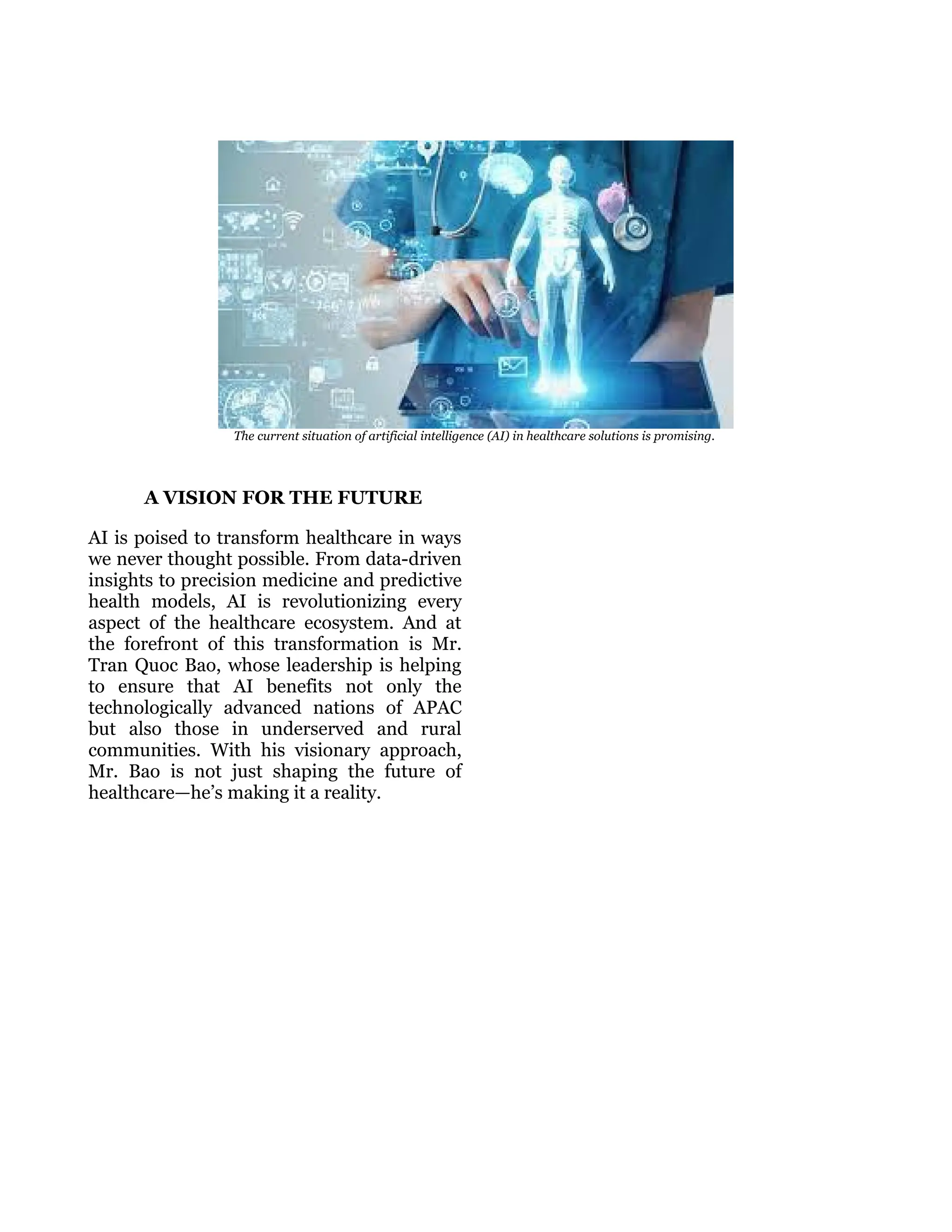 Transforming Healthcare in APAC: The Levels of Artificial Intelligence ...