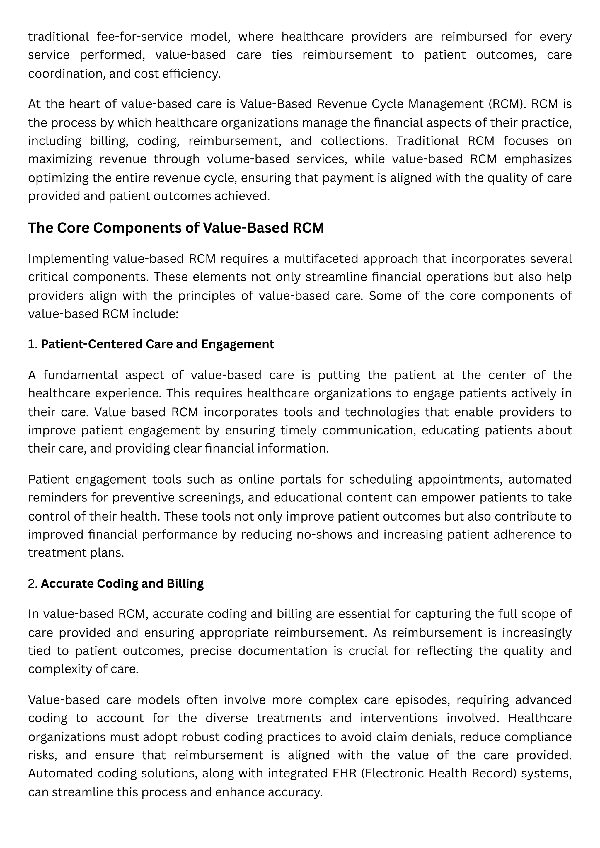 Transforming Healthcare through Value-Based Revenue Cycle Management ... Transforming Healthcare through Value-Based Revenue Cycle Management ...