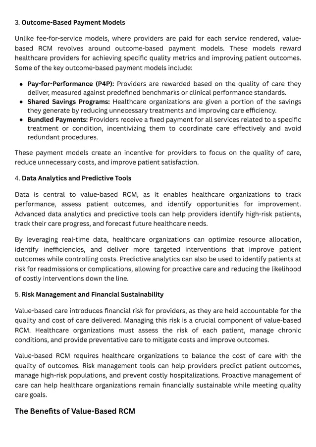 Transforming Healthcare through Value-Based Revenue Cycle Management ... Transforming Healthcare through Value-Based Revenue Cycle Management ...