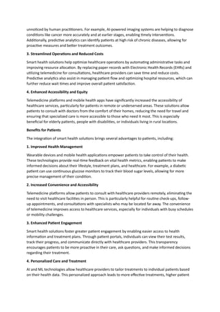 Transforming Healthcare with Smart Health Solutions: Revolutionizing ...