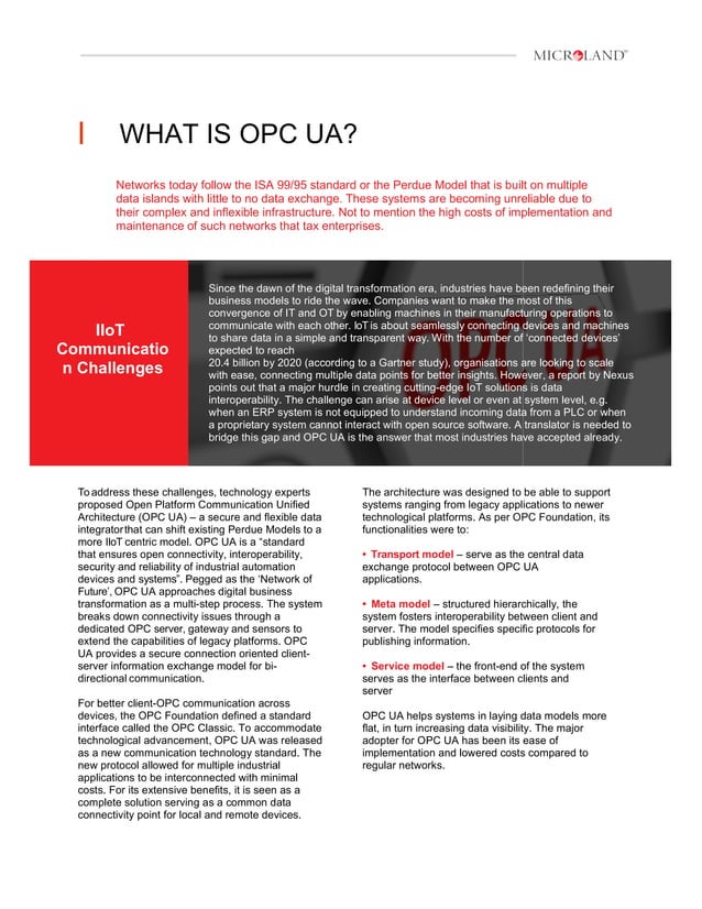 Transforming IIoT Data Interoperability with OPC UA | PDF